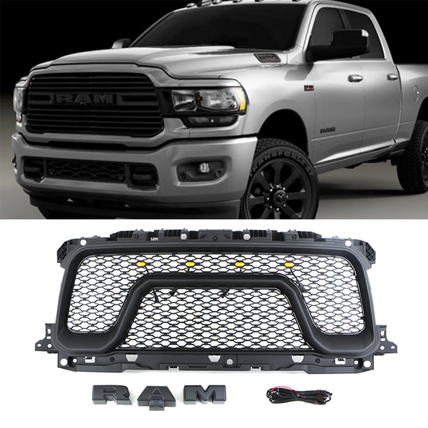 Grille For 2019 2020 2021 2022 2023 Dodge Ram 2500/3500 Honeycomb Gril ...