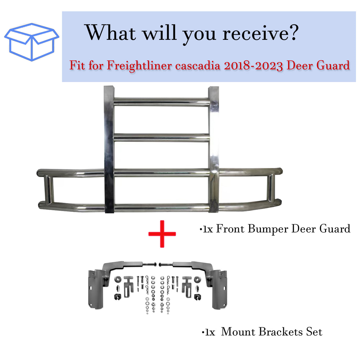 Large Front Bumper,Deer Guard Bumper Protector Fit for Volvo/Cascadia ...