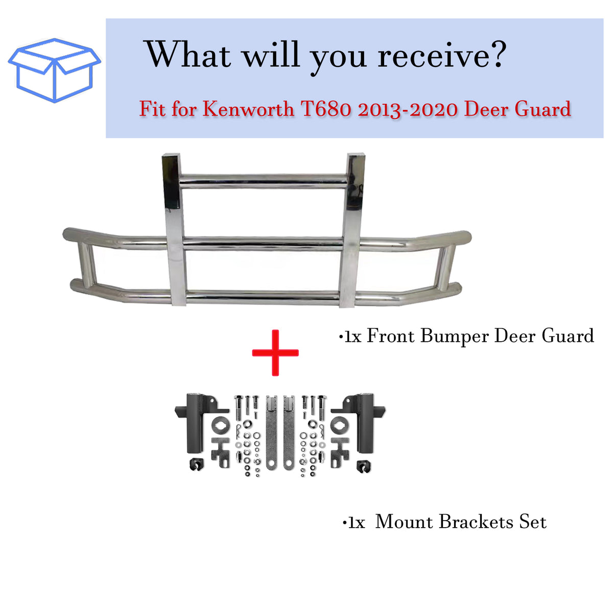 CNCT Large Front Bumper,Deer Guard Bumper Protector Fit for 2013-2020