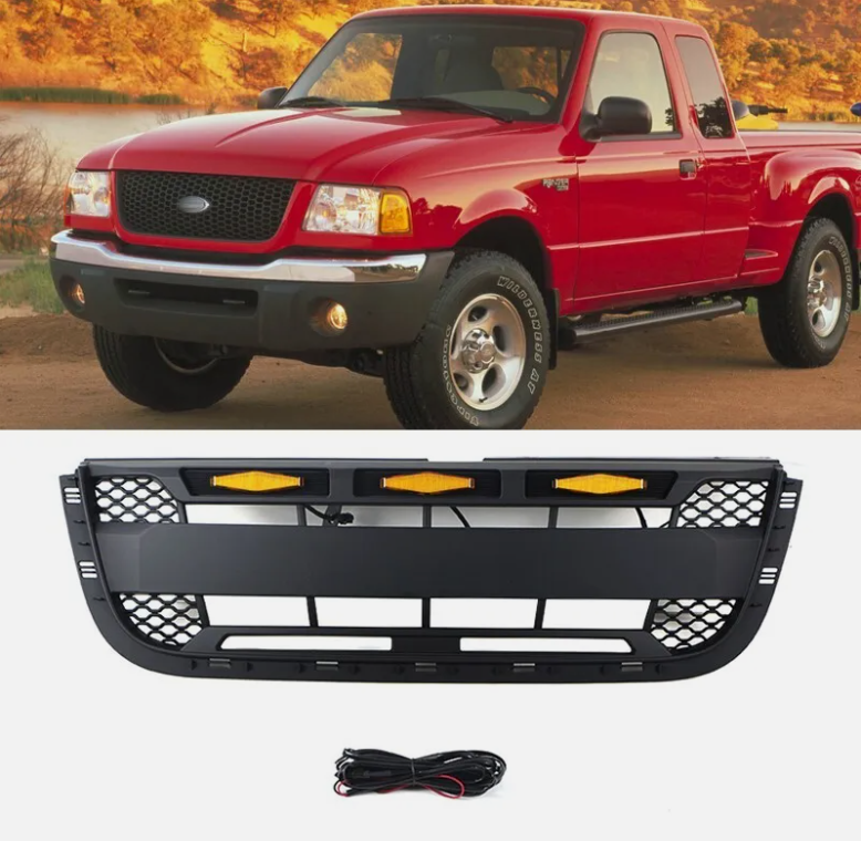 CNCT Grille For 2001 2002 2003 Ford Ranger Honeycomb Style Grille with
