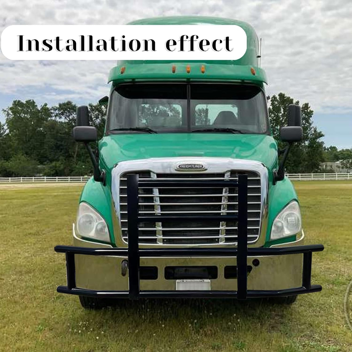 CNCT Deer Guard Bumper Protector Fit for 2008-2017 Freightliner Cascad
