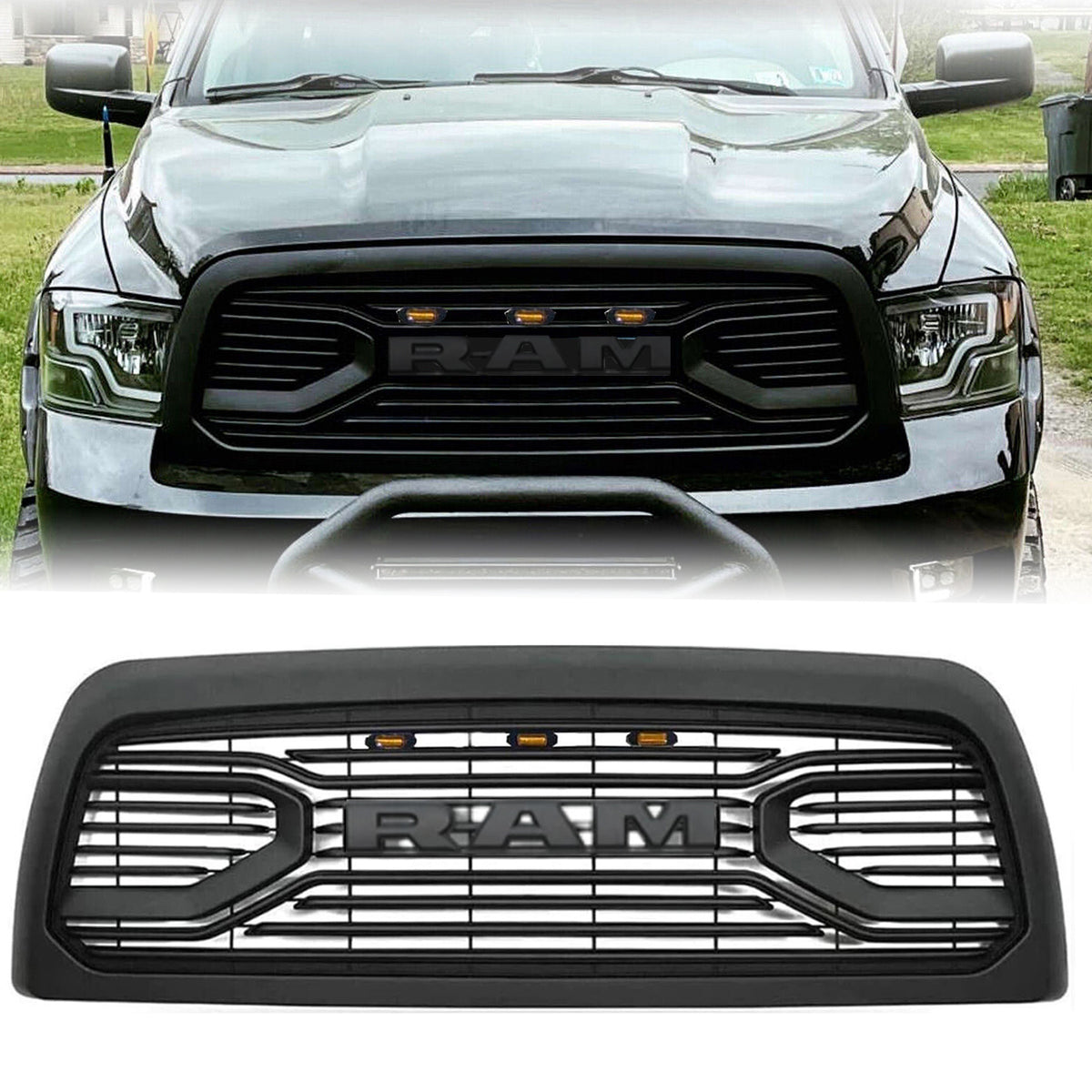 Front Grille for 2013–2018 Dodge Ram 2500/3500,Big Horn Style Grill W ...