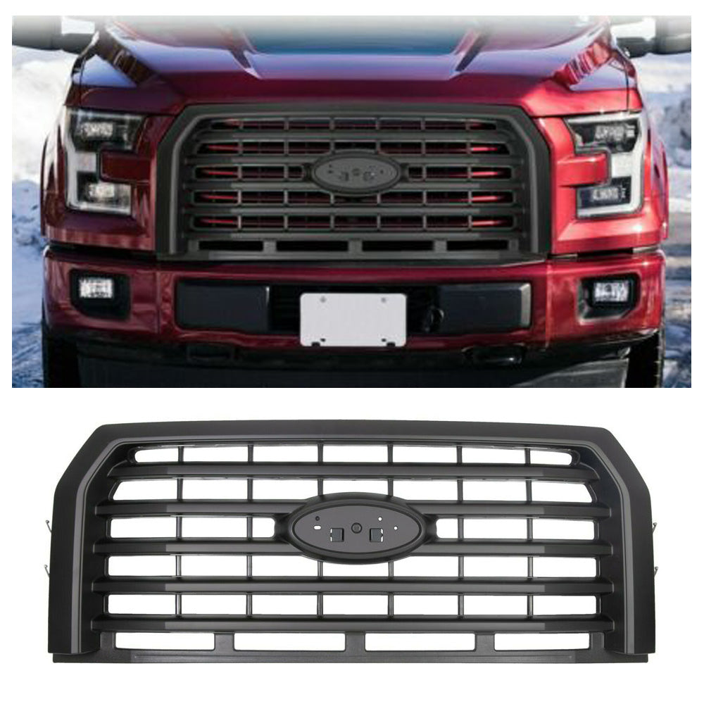 Grille For 2015 2016 2017 Ford F150 Front Bumper Grill ABS Horizontal ...