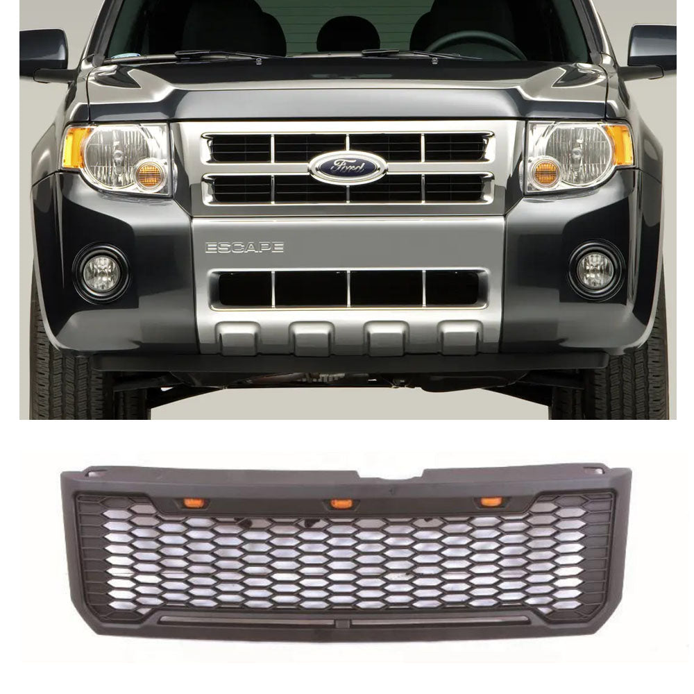 Front Grille for 2008-2013 Ford Escape Kuga Raptor Style Grill W/Lette ...