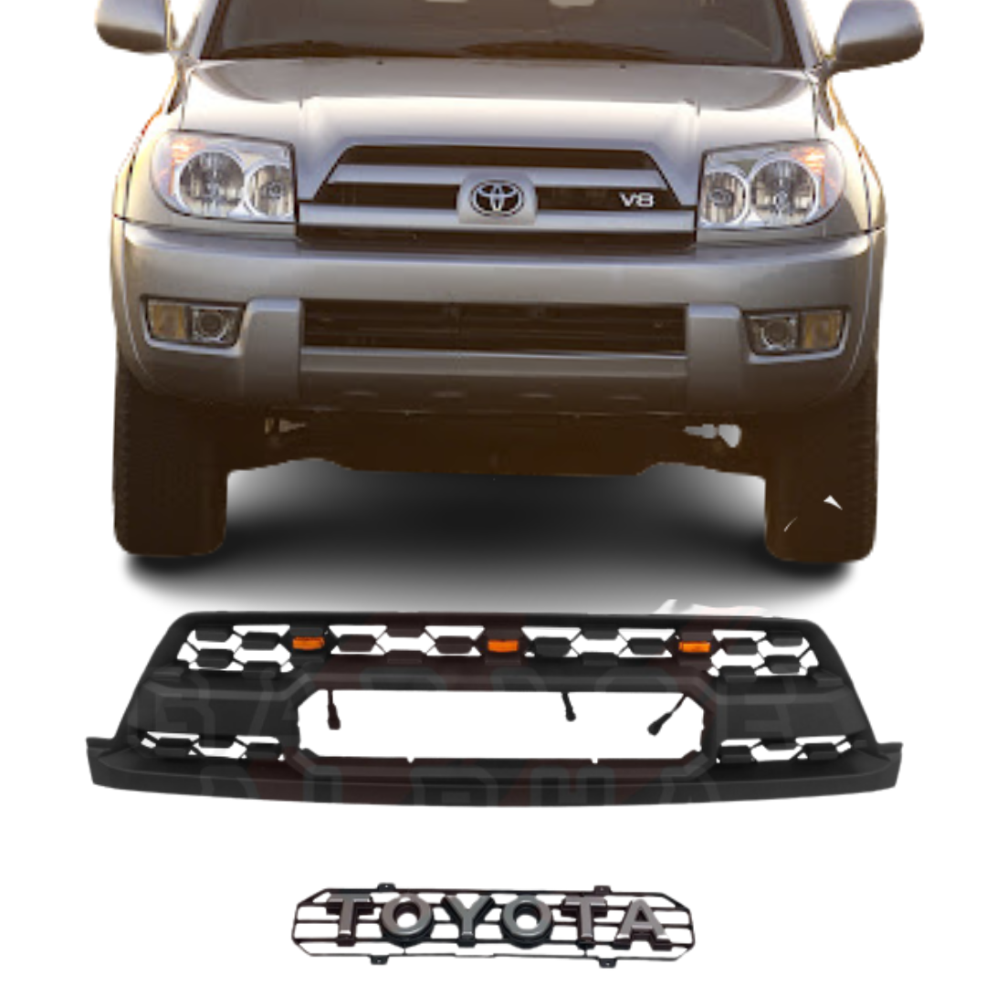 2003 2004 2005 Toyota 4runner Grille TRD PRO Style Grill Matte Black W ...