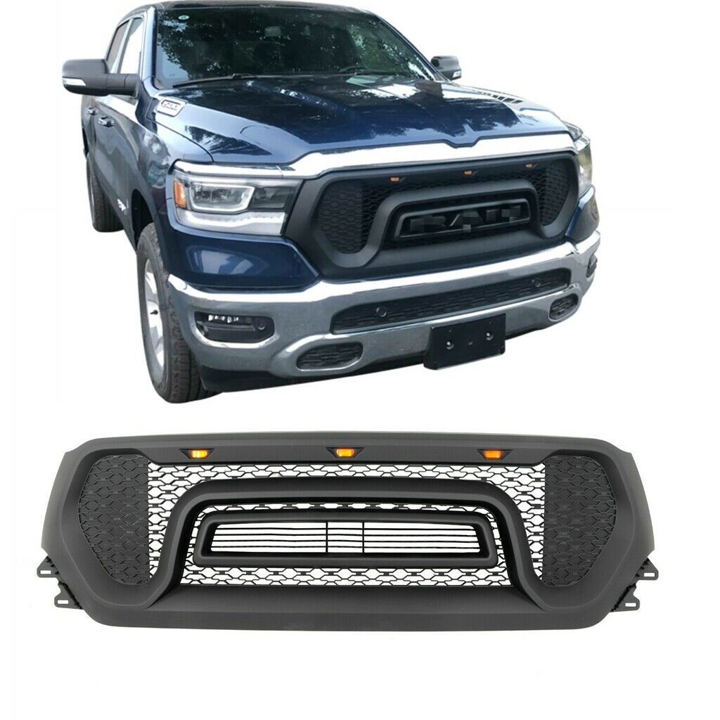 Grille For 2019-2021 Dodge Ram 1500 Rebel Style Matte black Front Gril ...