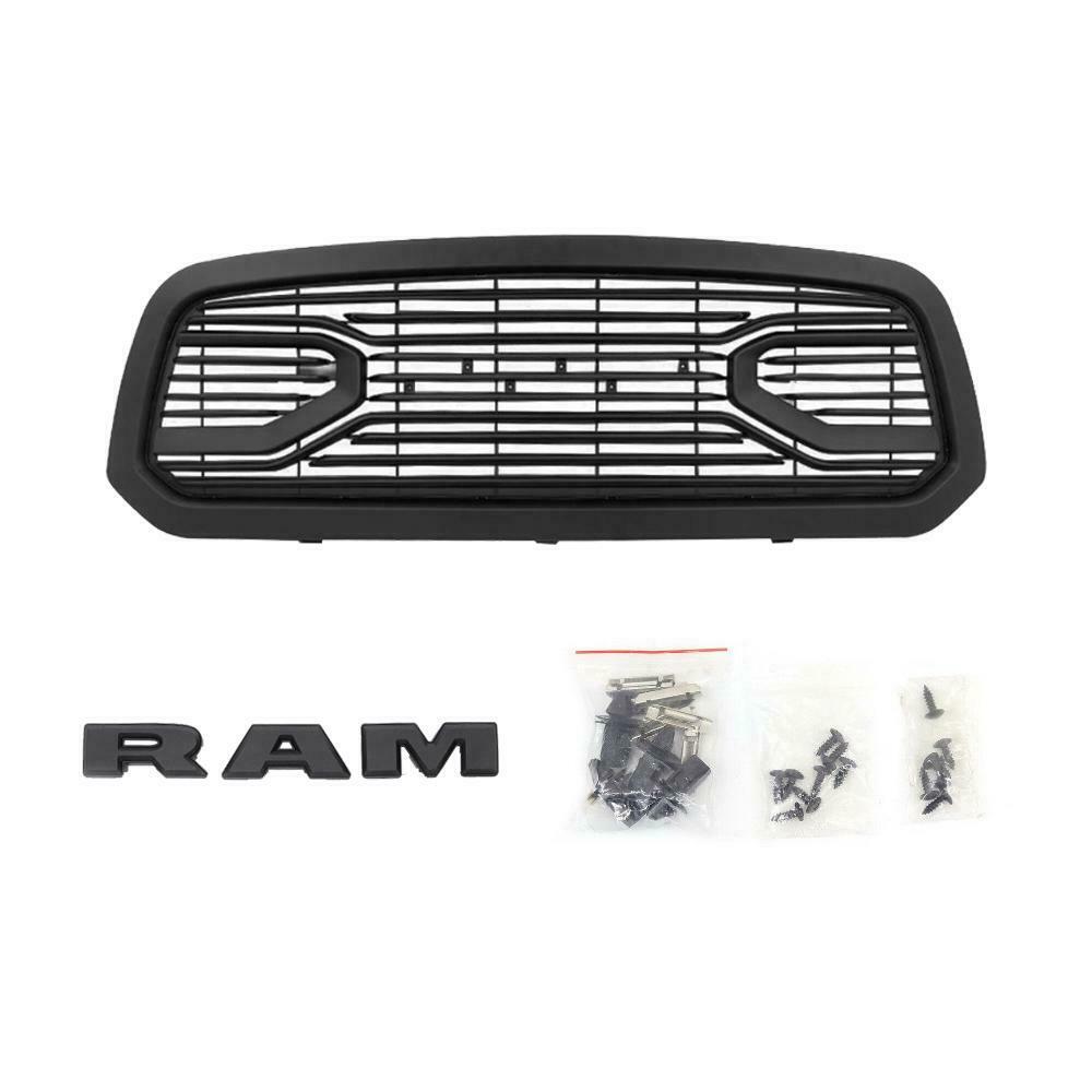 Front Grill For 2013 2014 2015 2016 2017 2018 Dodge RAM 1500,Matte Bla ...
